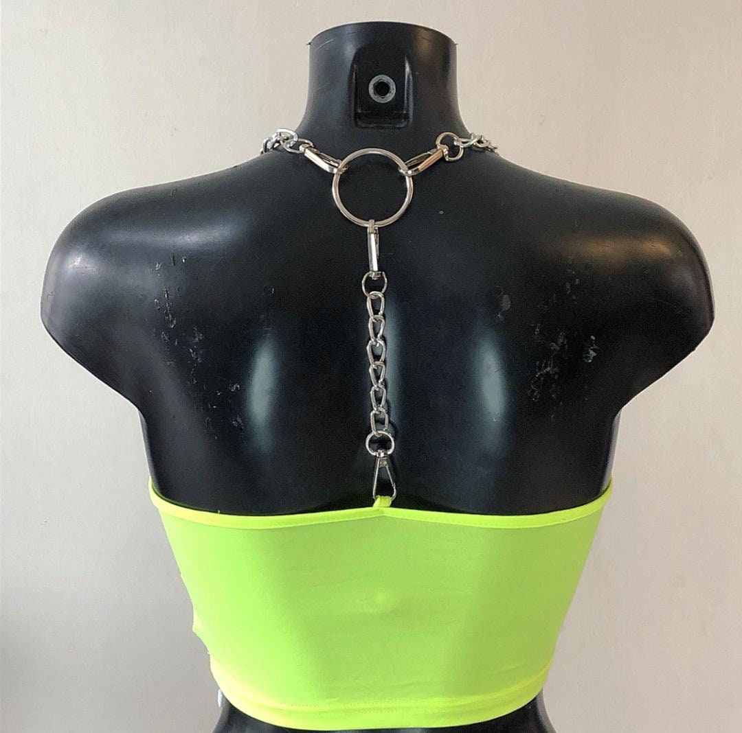 Multi Chain Neon Crop Top Rave Wear, EDC, Coachella, Burning Man ...