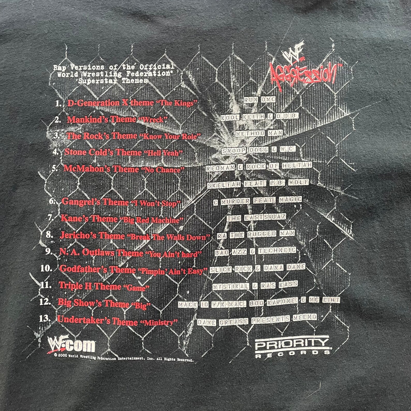 Vintage WWF Aggression Rap Album T-shirt - Etsy