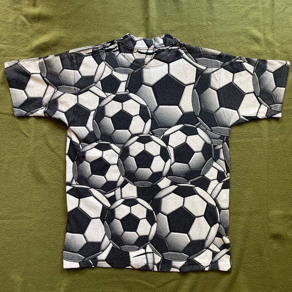 Vintage Rod Stewart AOP Print Football ball pattern t… - Gem
