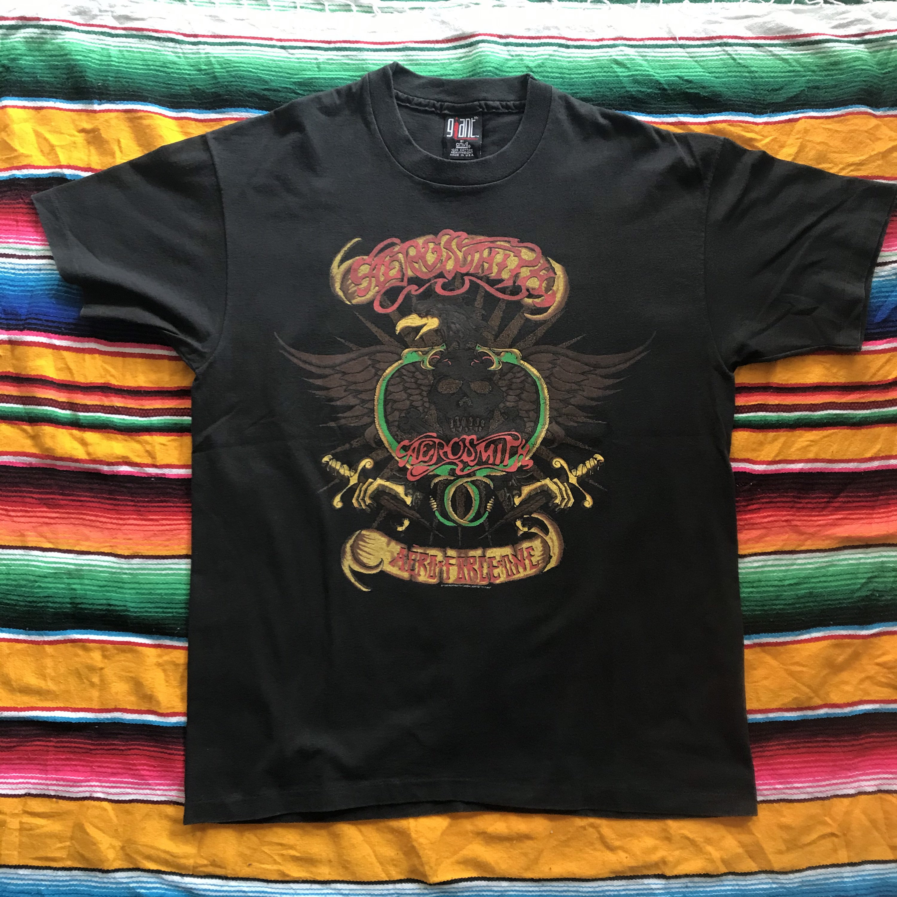 Camiseta vintage Aerosmith aero force one tour - Etsy España