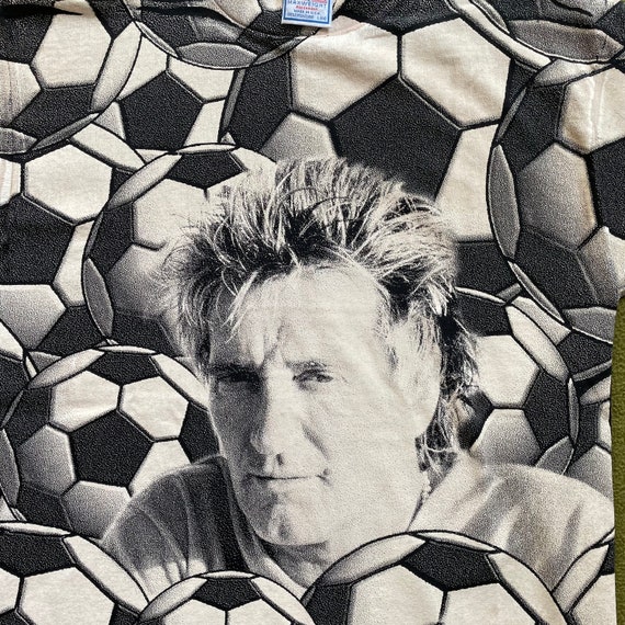 Vintage Rod Stewart AOP Print Football ball pattern t… - Gem