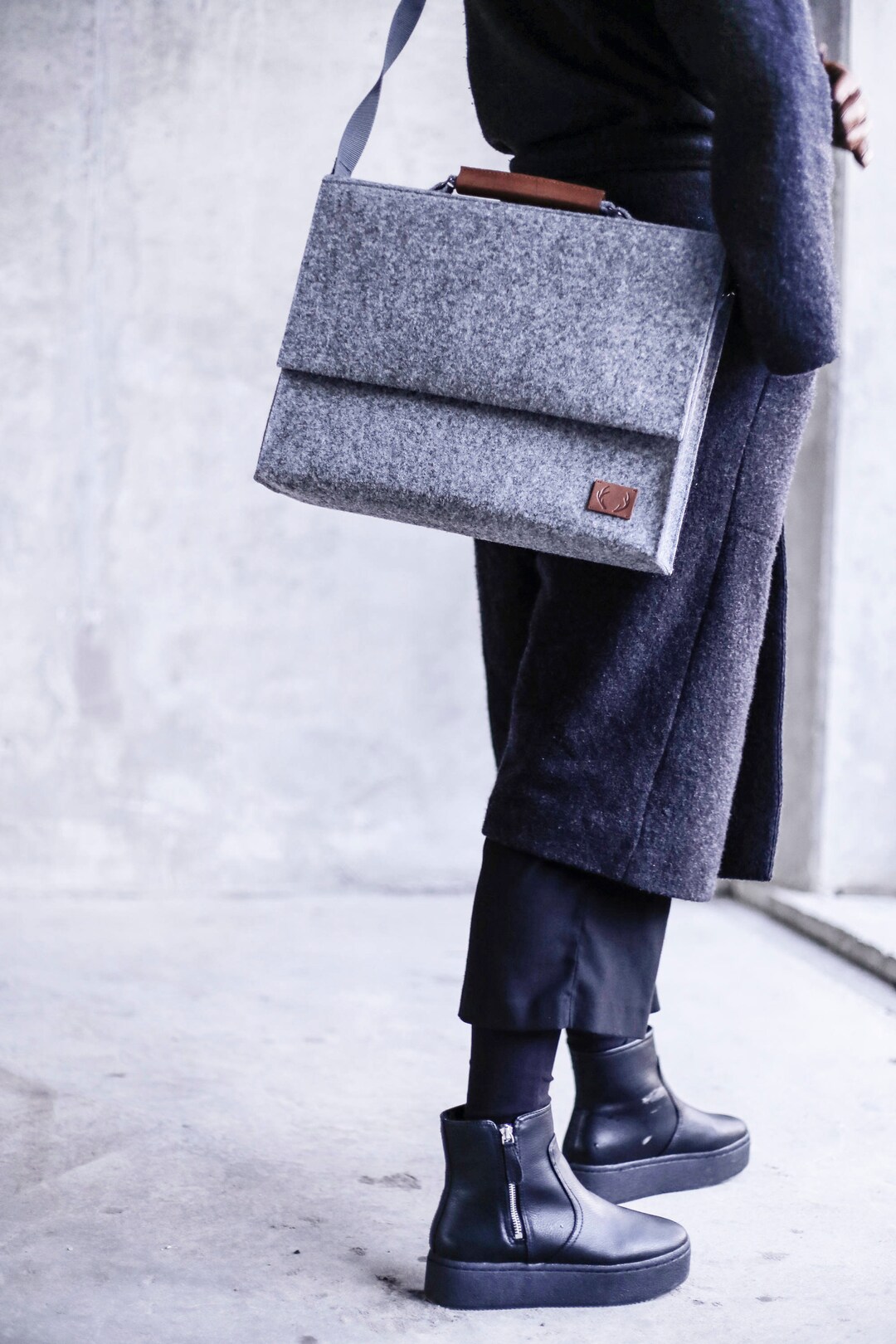 Unisex Felt Briefcase / Laptop Bag / Computer Bag / Laptop Case / Felt ...