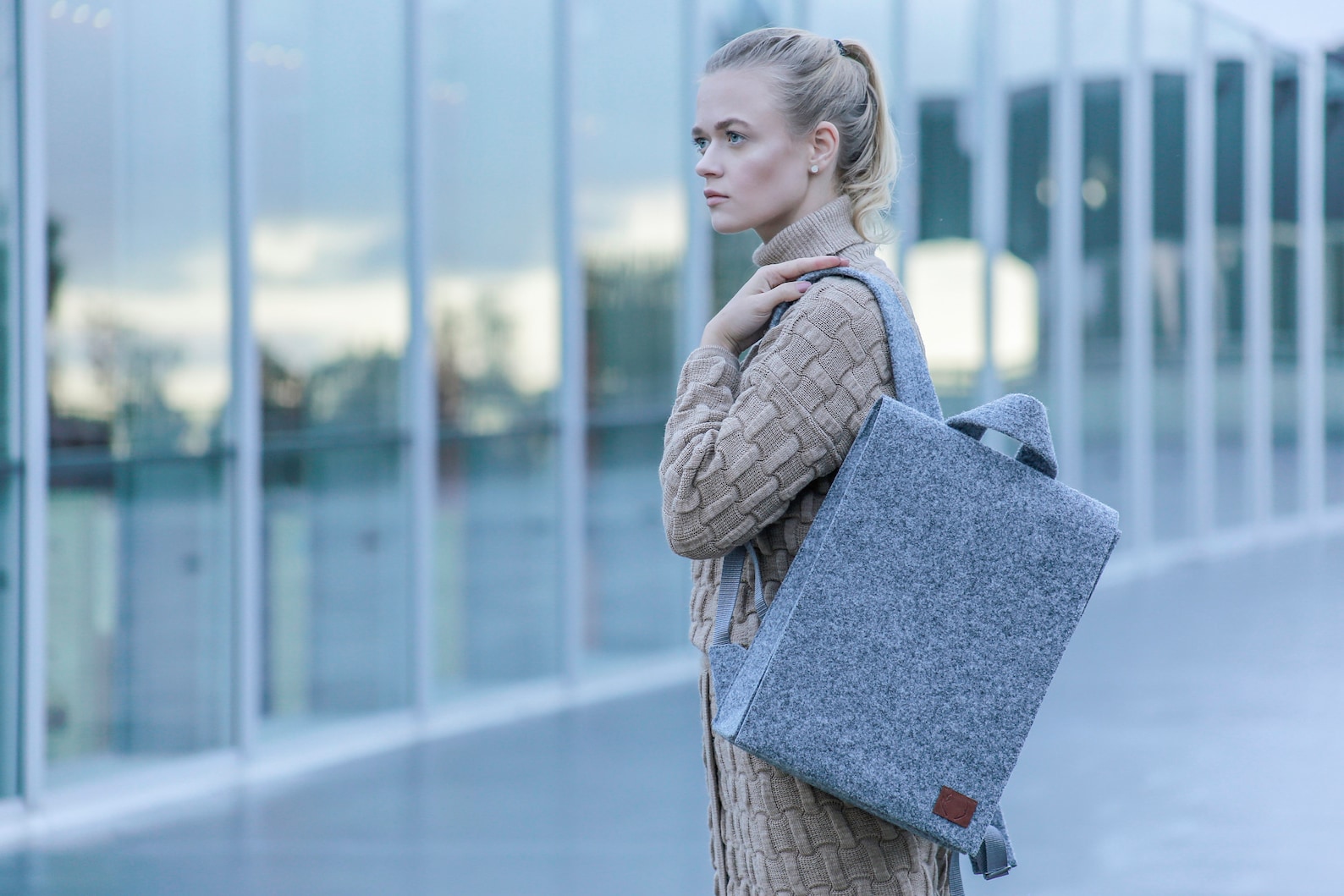 Backpack / MacBook Pro 16" / 17 Inch Bag / Laptop Bag / Felt Bag / Wool ...