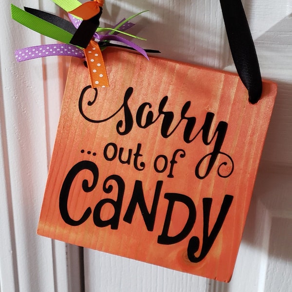 No Candy Halloween Sign - Etsy
