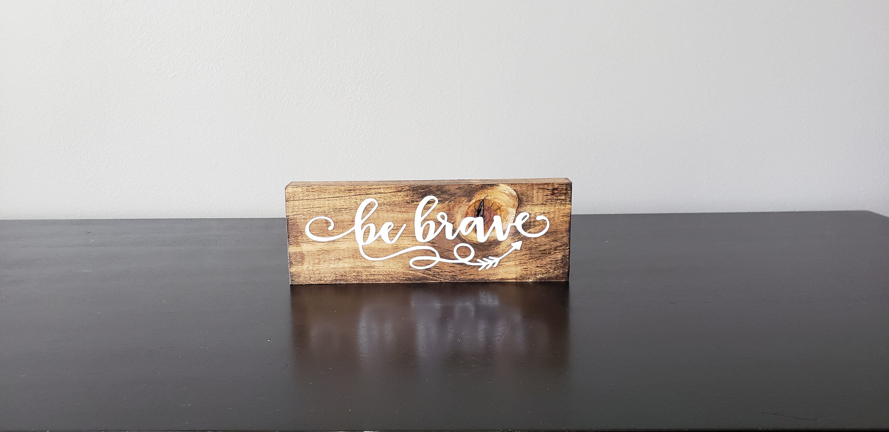Mini Block Sign Be Brave Sign Farmhouse Rustic Shelf | Etsy