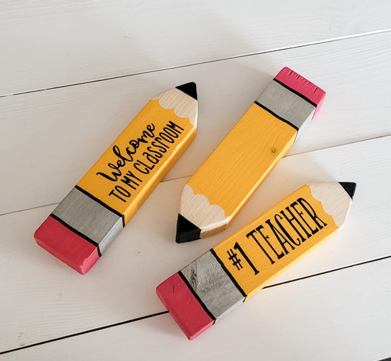 Pencil Sign, Teacher Decor, Pencil Sign for Classroom, Teacher Gift ...