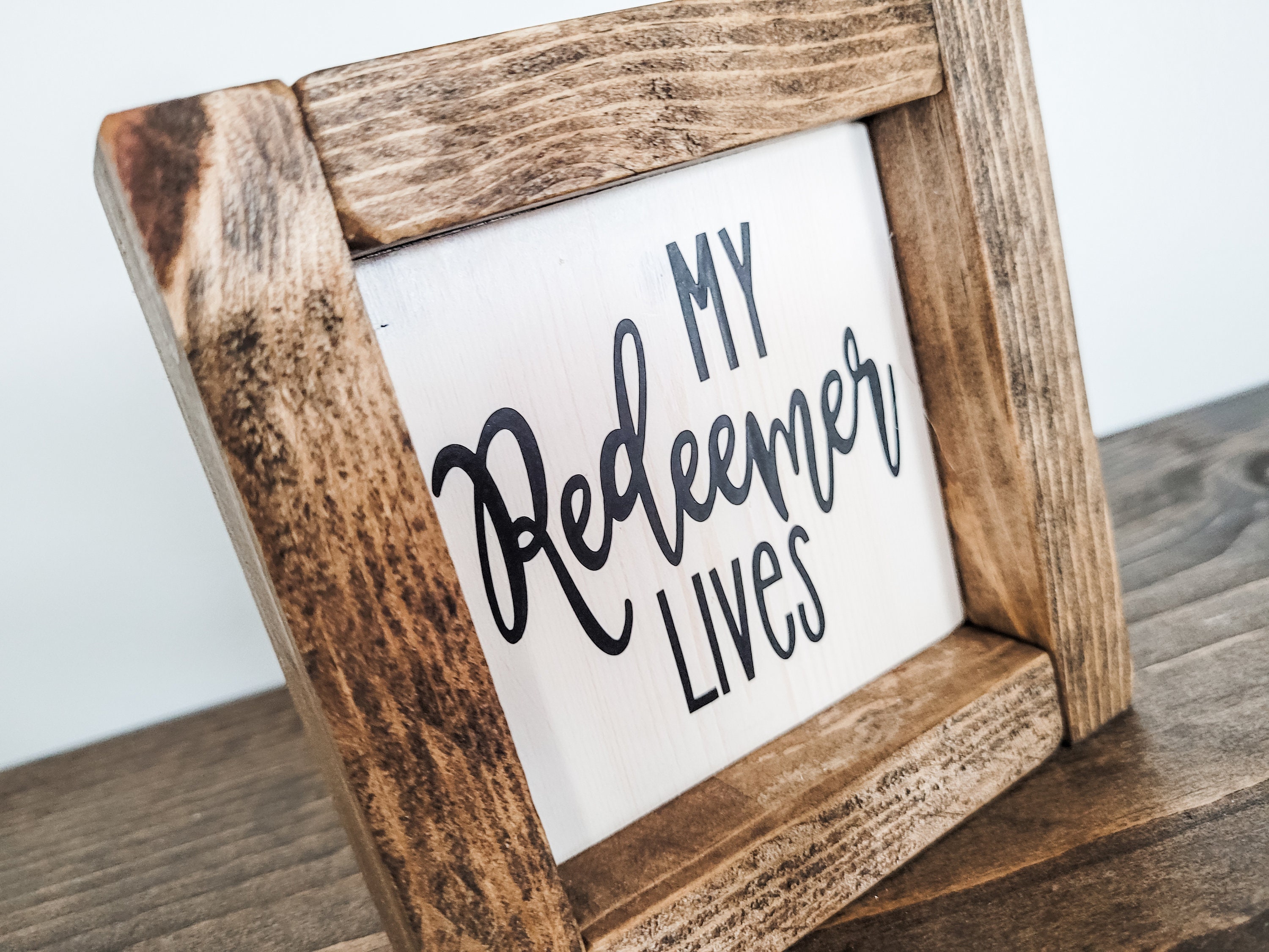 Tiered Tray Sign | My Redeemer Lives | Religious Decor| Gift | Tiered ...