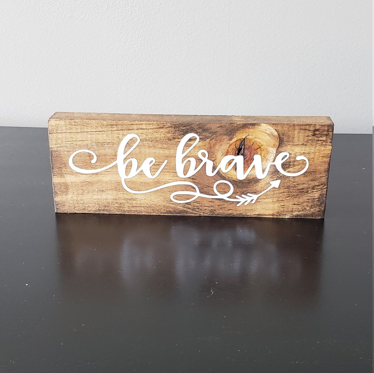 Mini Block Sign Be Brave Sign Farmhouse Rustic Shelf - Etsy