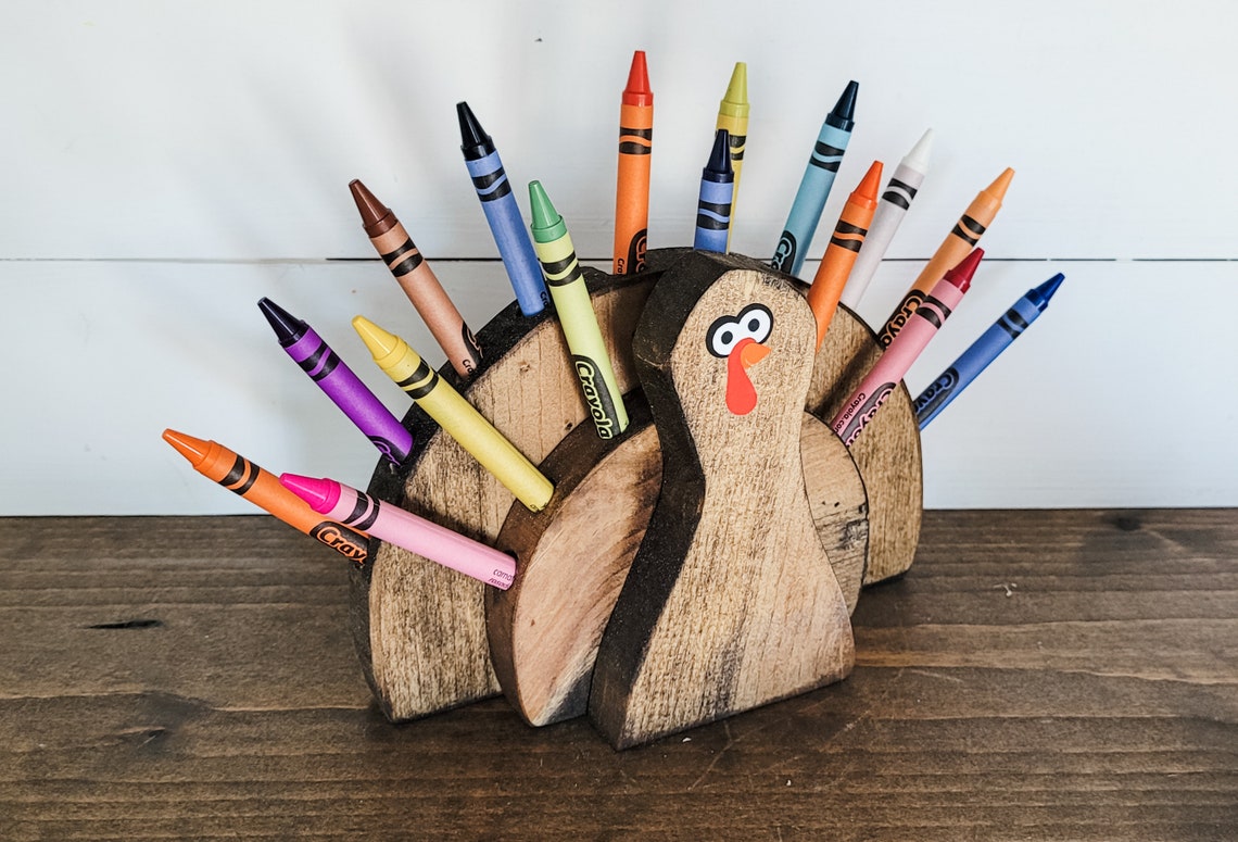 The Original Turkey Crayon Holder, Fall Decor, Thanksgiving Decor ...