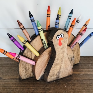 The Original Turkey Crayon Holder, Fall Decor, Thanksgiving Decor ...