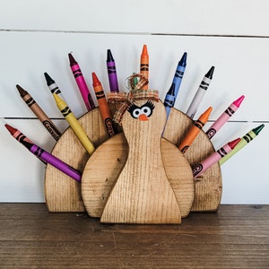 The Original Turkey Crayon Holder, Fall Decor, Thanksgiving Decor ...