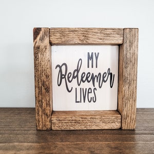 Tiered Tray Sign | My Redeemer Lives | Religious Decor| Gift | Tiered ...