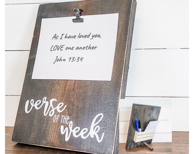 Verse of the Week card Holder Homeschool Scripture Memory Bible Verse ...