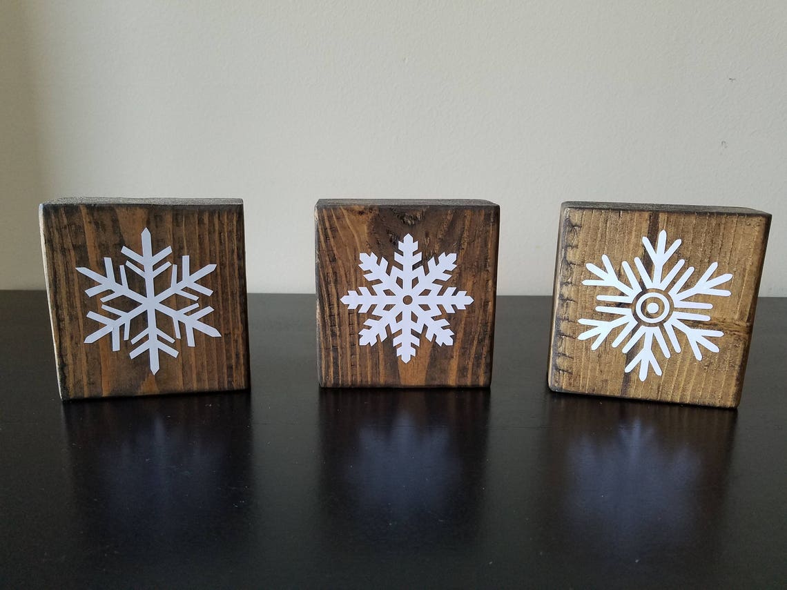 Rustic Winter Sign Farmhouse Sign Snowflake Sign - Etsy