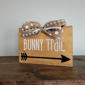 Bunny Trail Sign | Easter Sign | Spring Decor | Farmhouse Easter Decor ...
