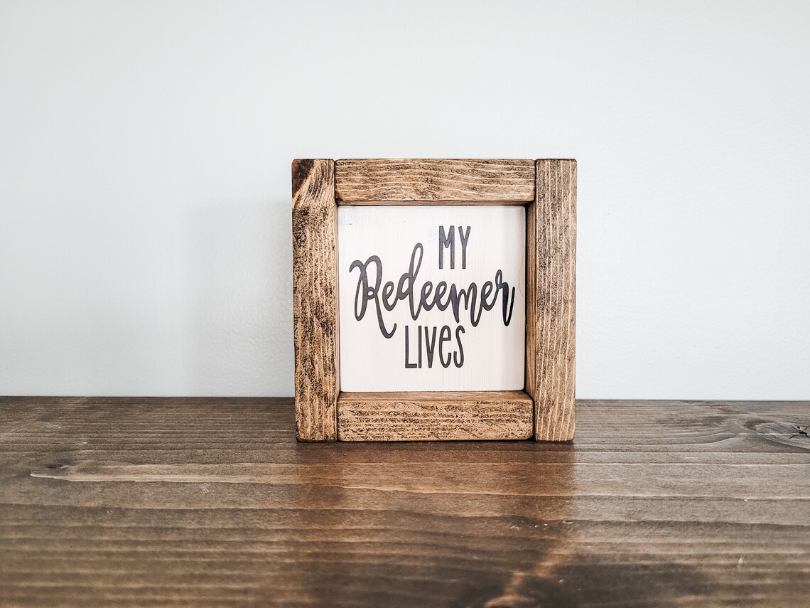 Tiered Tray Sign | My Redeemer Lives | Religious Decor| Gift | Tiered ...