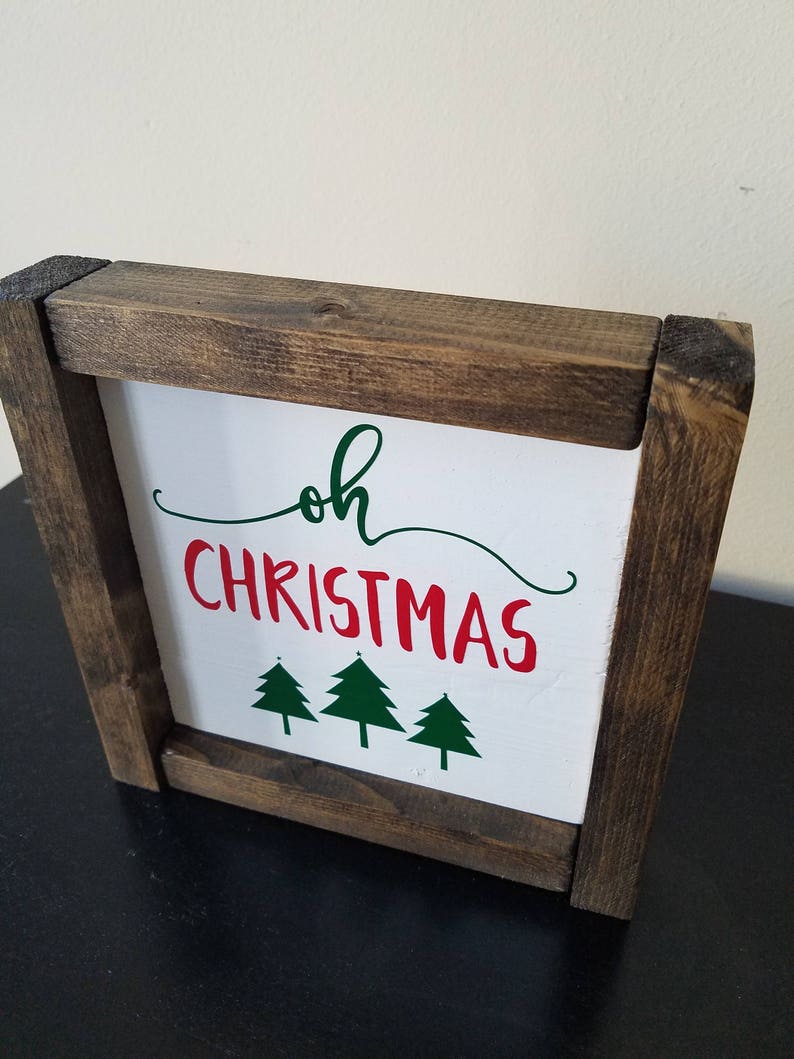 Oh Christmas Tree Wooden Christmas Sign Farmhouse - Etsy