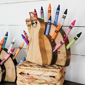 The Original Turkey Crayon Holder, Fall Decor, Thanksgiving Decor ...