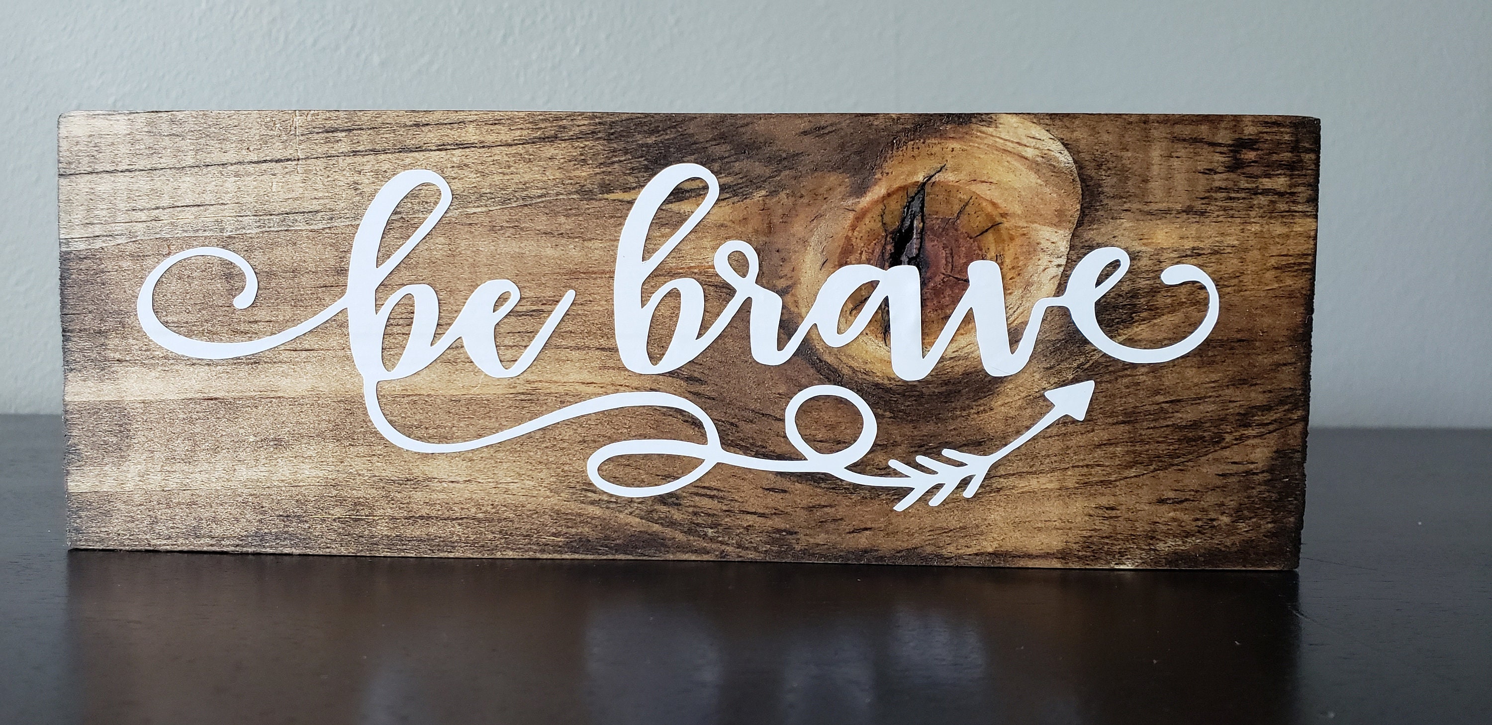 Mini Block Sign Be Brave Sign Farmhouse Rustic Shelf | Etsy