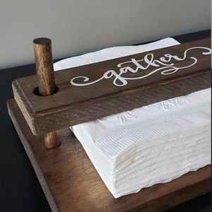 Wooden Napkin Holder ~ Gather - Etsy