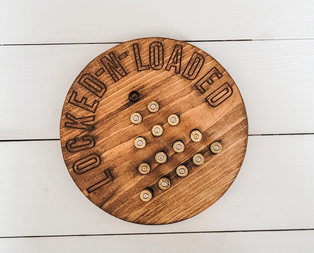 Peg Game, Board Game, Desk Game, Wooden Game, Shell Casing Game, Gift ...