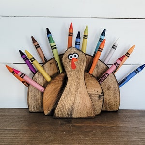The Original Turkey Crayon Holder, Fall Decor, Thanksgiving Decor ...