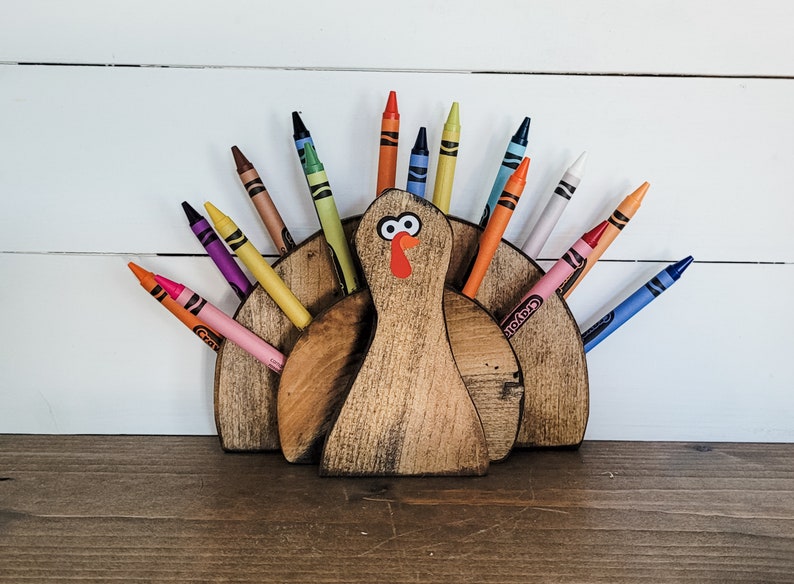 The Original Turkey Crayon Holder, Fall Decor, Thanksgiving Decor ...
