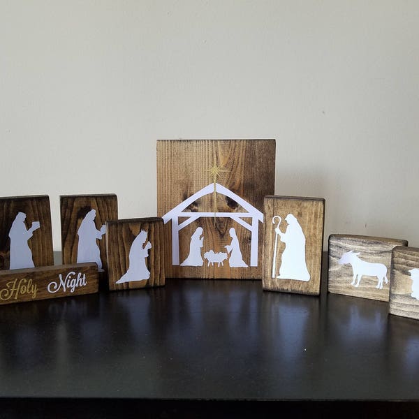 Wooden Nativity - Etsy