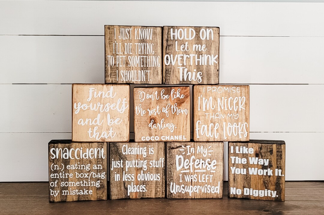 Funny Signs, Humorous Signs, Tiered Tray Signs, Desk Decor, Shelf ...