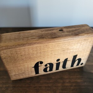 Block Wood Sign | Faith, Hope, Love, Joy, and Family | Shelf Sitters ...