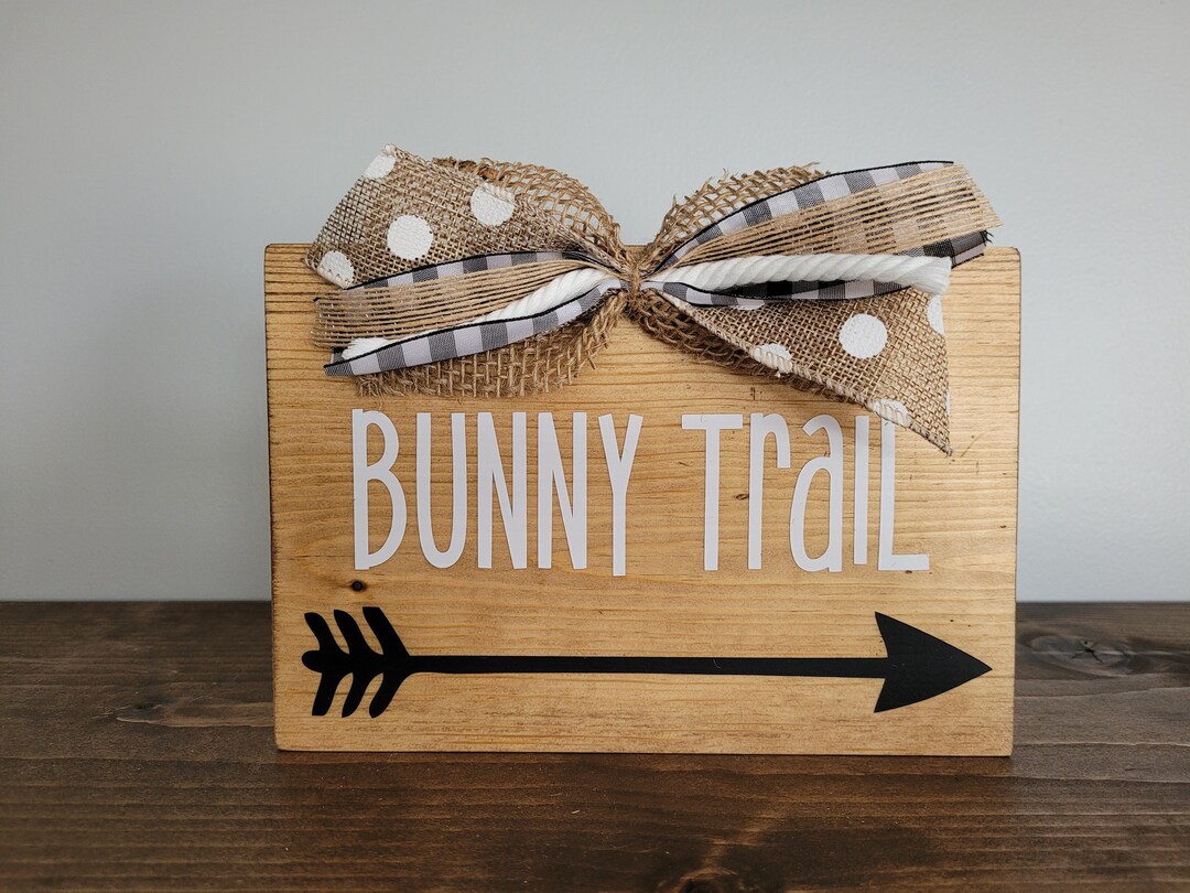 Bunny Trail Sign | Easter Sign | Spring Decor | Farmhouse Easter Decor ...