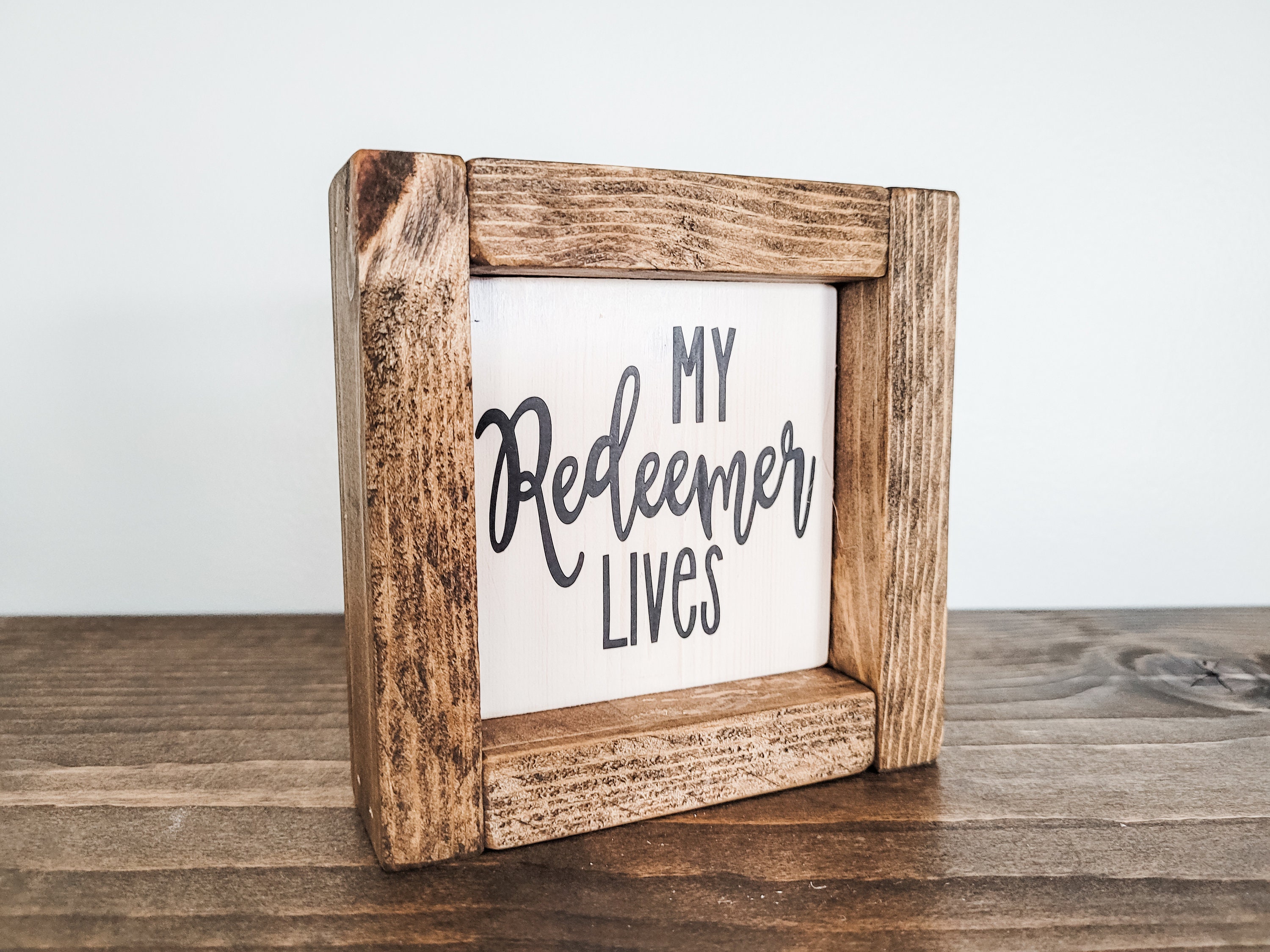 Tiered Tray Sign | My Redeemer Lives | Religious Decor| Gift | Tiered ...