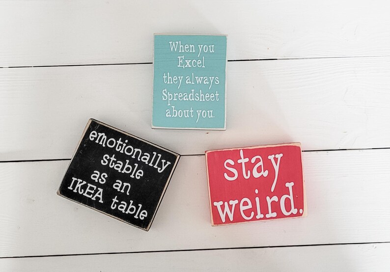 Mini Funny Signs, Humorous Signs, Small Gift, Laugh, Funny Decor - Etsy