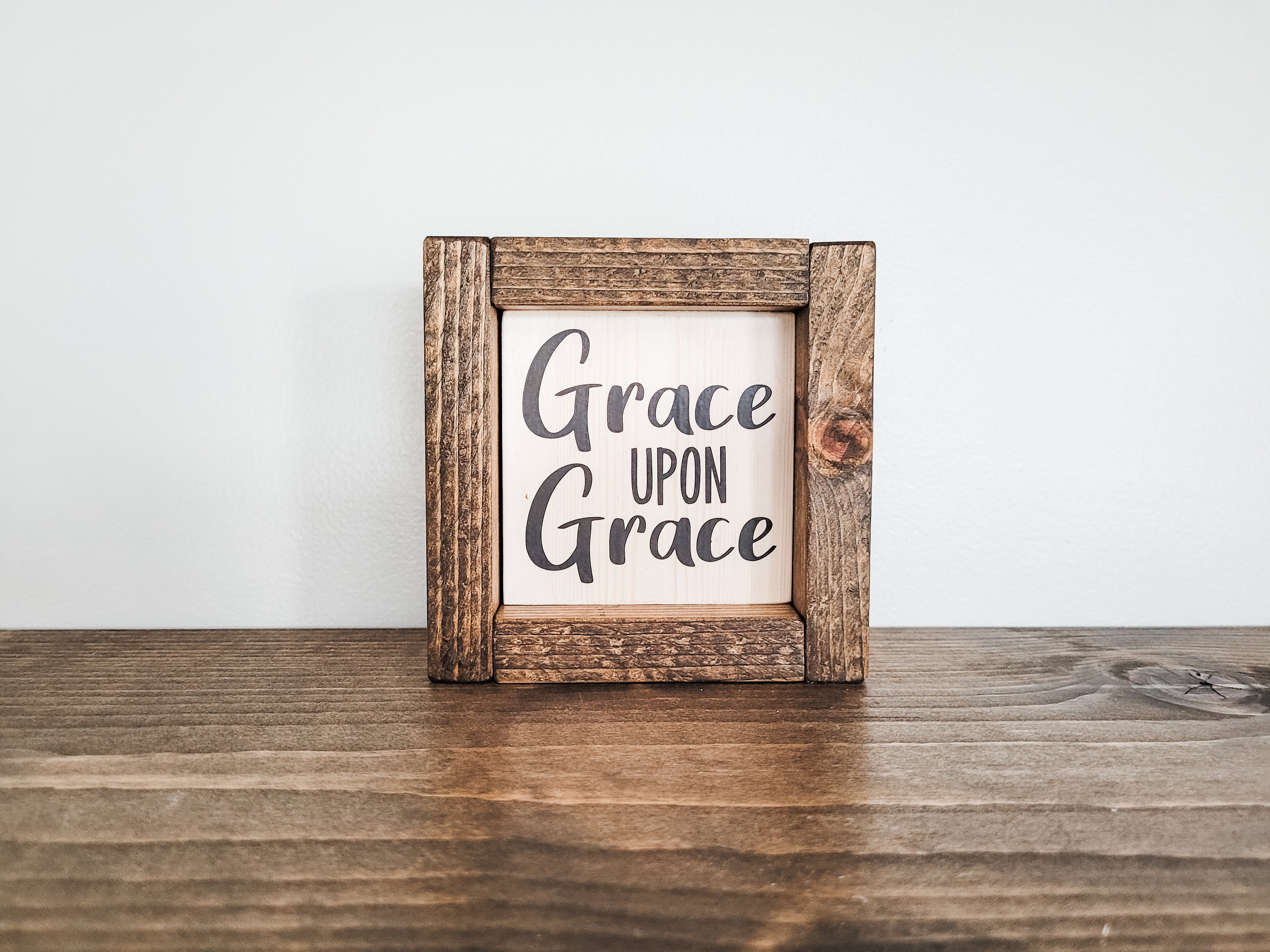 Tiered Tray Sign | Grace Upon Grace | Religious Decor| Gift | Tiered ...
