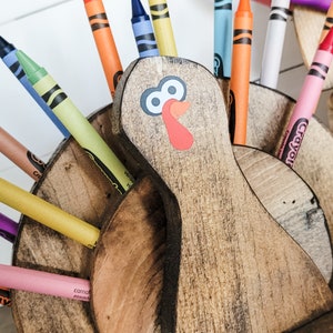 The Original Turkey Crayon Holder, Fall Decor, Thanksgiving Decor ...