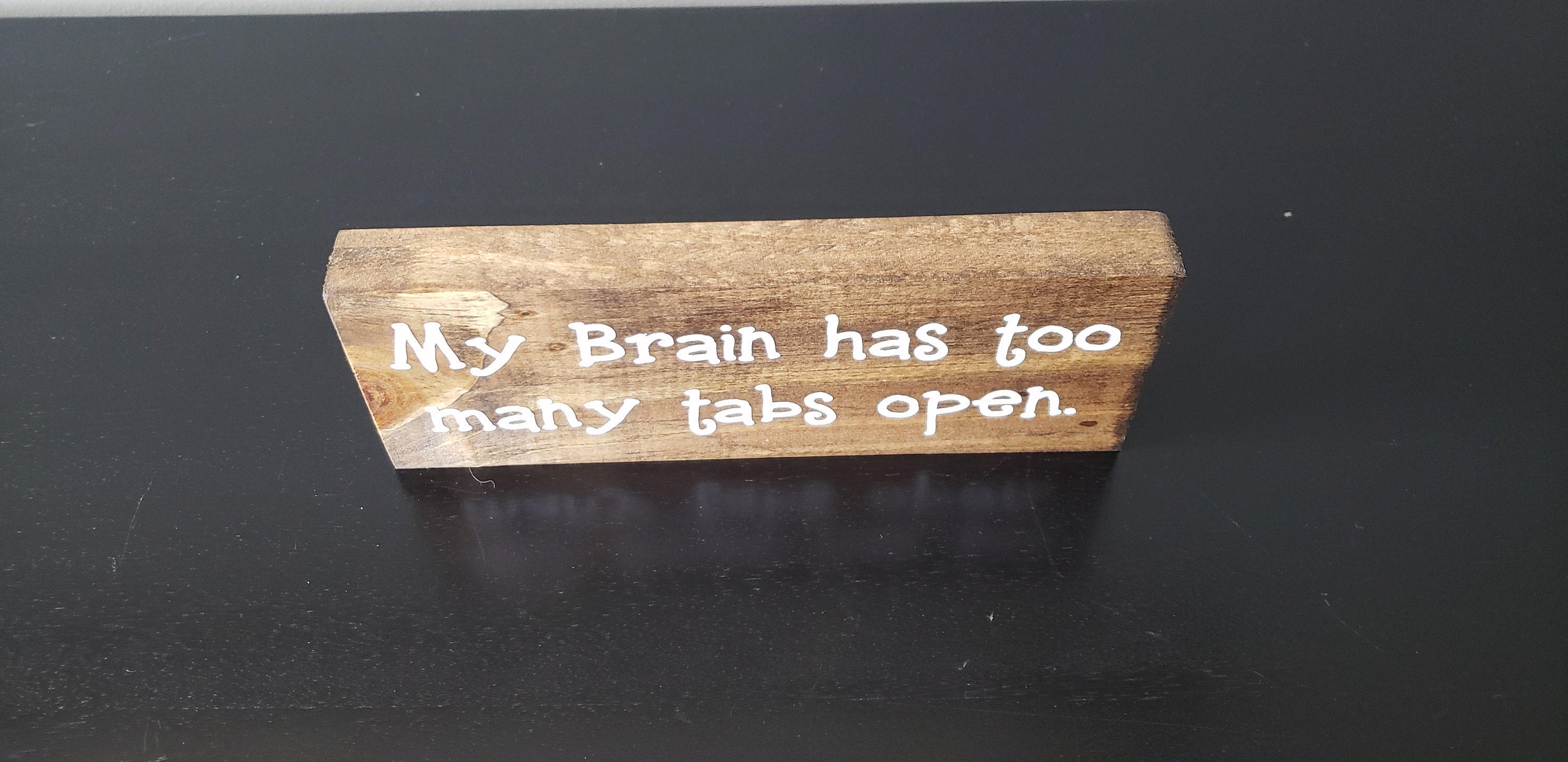 Mini Block Sign Busy Brain Sign Farmhouse Rustic Shelf - Etsy