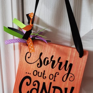 Out of Candy Halloween Sign Halloween Decor Fall Decor | Etsy