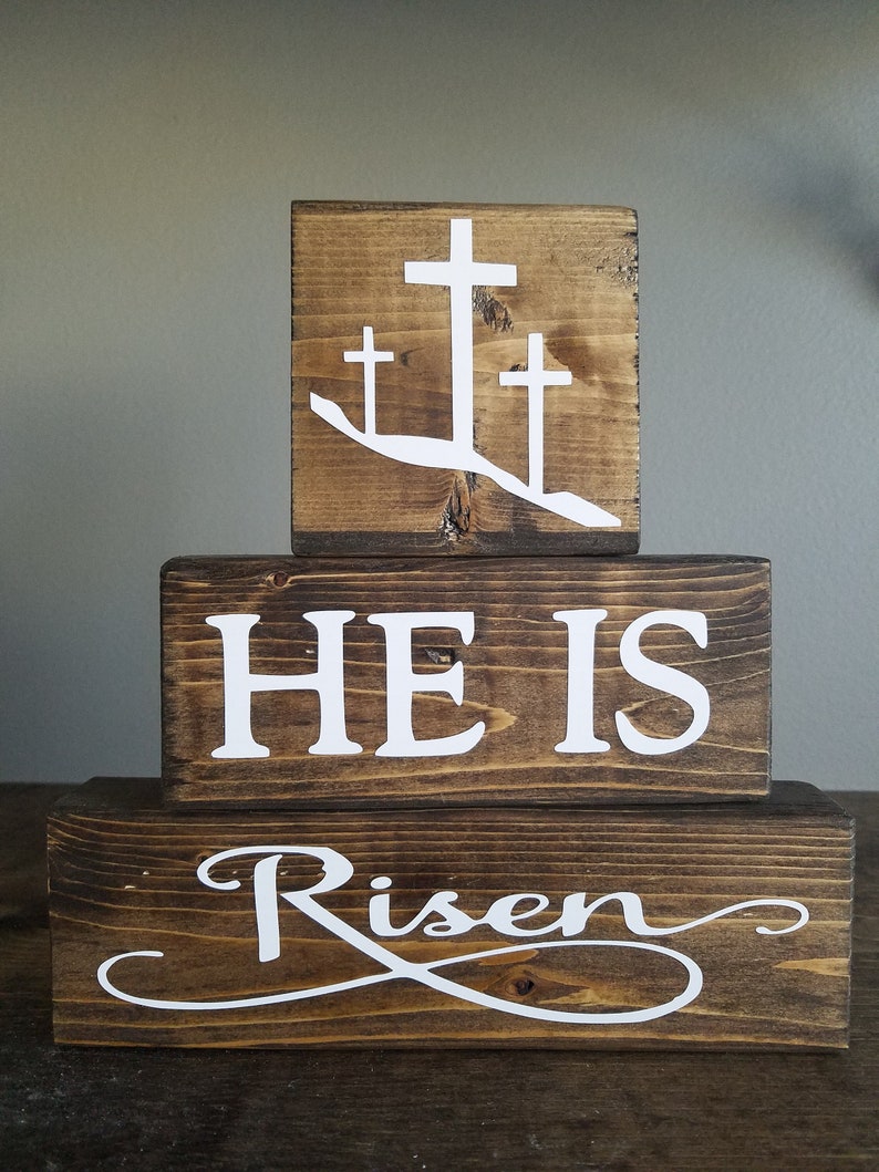 He is Risen Sign Easter Decor Christian Sign Easter - Etsy