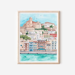 Ibiza Old Town Poster - Etsy