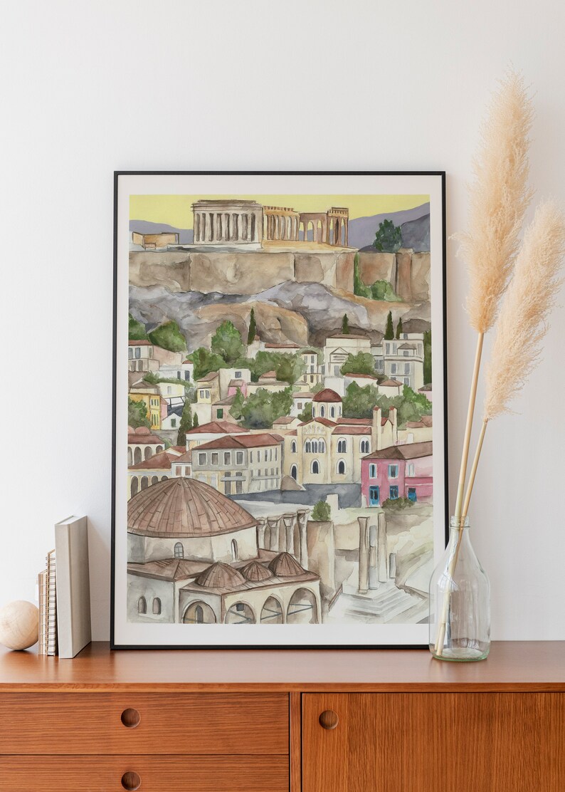 Athens Art Print - Greece Poster - Parthenon Print - Acropolis Art ...