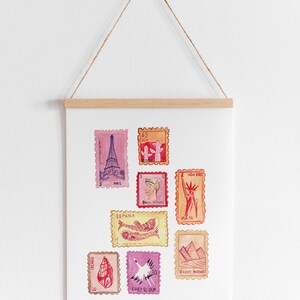 Vintage Stamp Art - Stamp Poster - Grand Millenial Art - Travel Stamp ...
