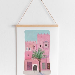 Morocco Art Print - Marrakech Poster - Moroccan Wall Decor - Arabic ...