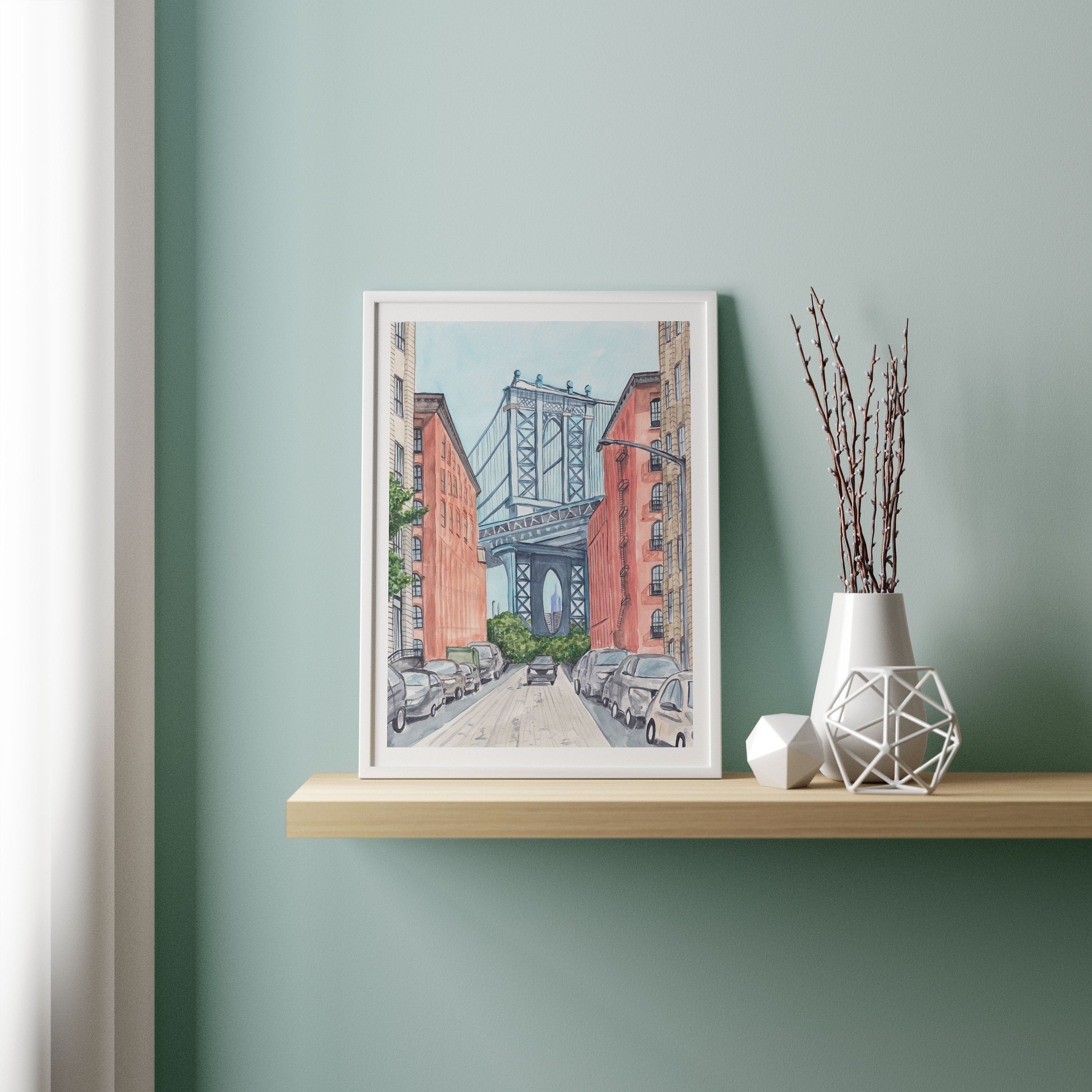Brooklyn Bridge Print New York City Poster Gift for NYC Lover US ...