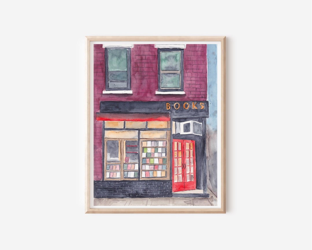Bookshop Art Print - New York City Print - NYC Wall Art - Book Lover ...