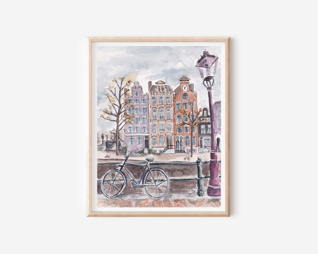 Amsterdam Art Print - Netherlands Poster - Holland Print - Dutch Wall ...