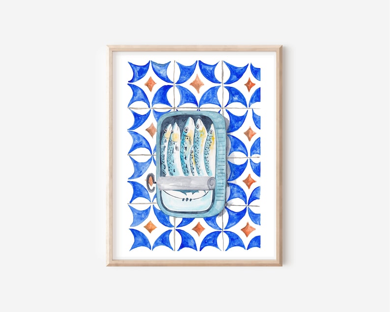 Sardine Print - Fish Wall Art - Portuguese Traditional Tile Art ...