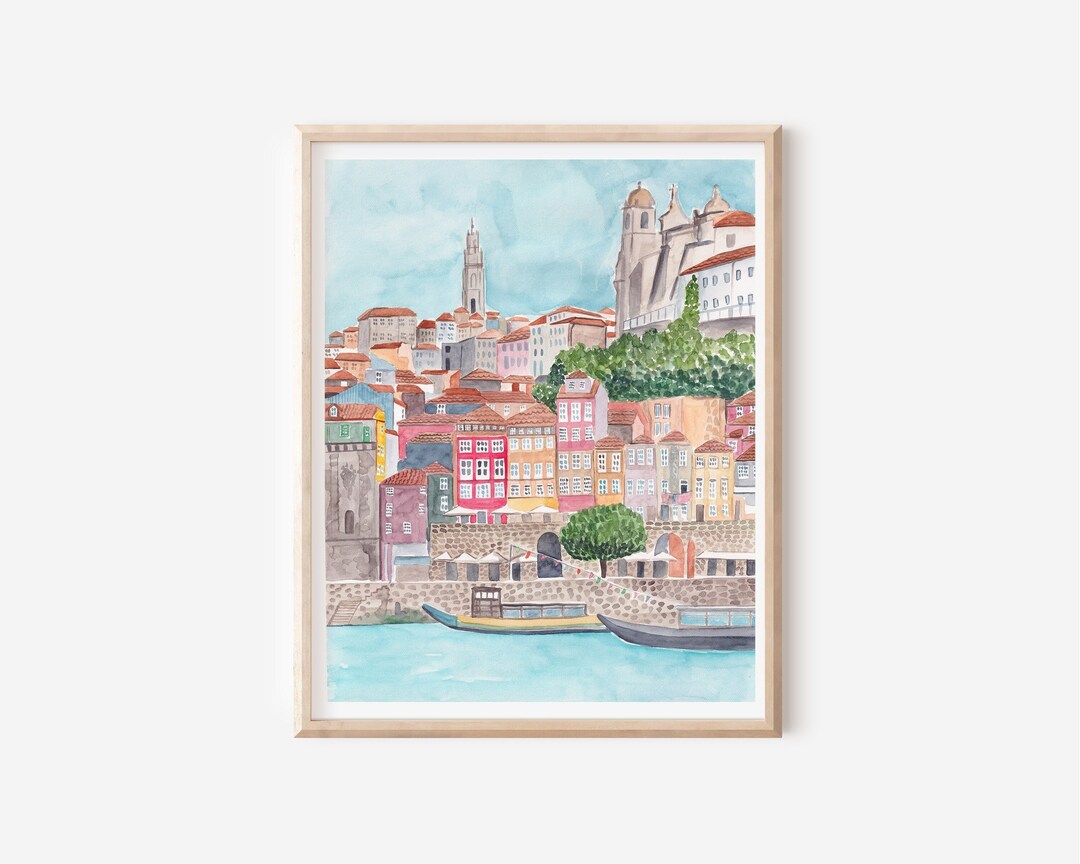 Porto Portugal Art Print - Portuguese Gift - Porto Travel Poster ...