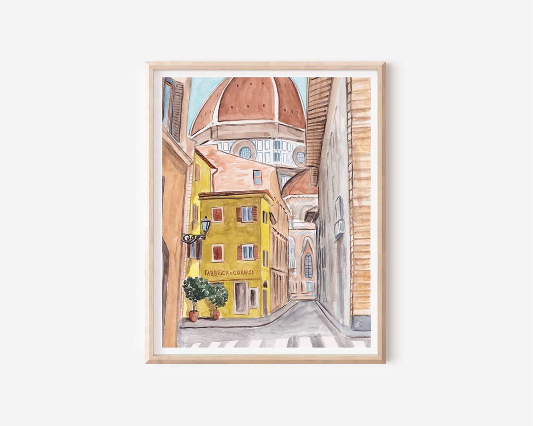 Florence Art Print - Italy Travel Poster - Duomo Di Firenze - Duomo ...