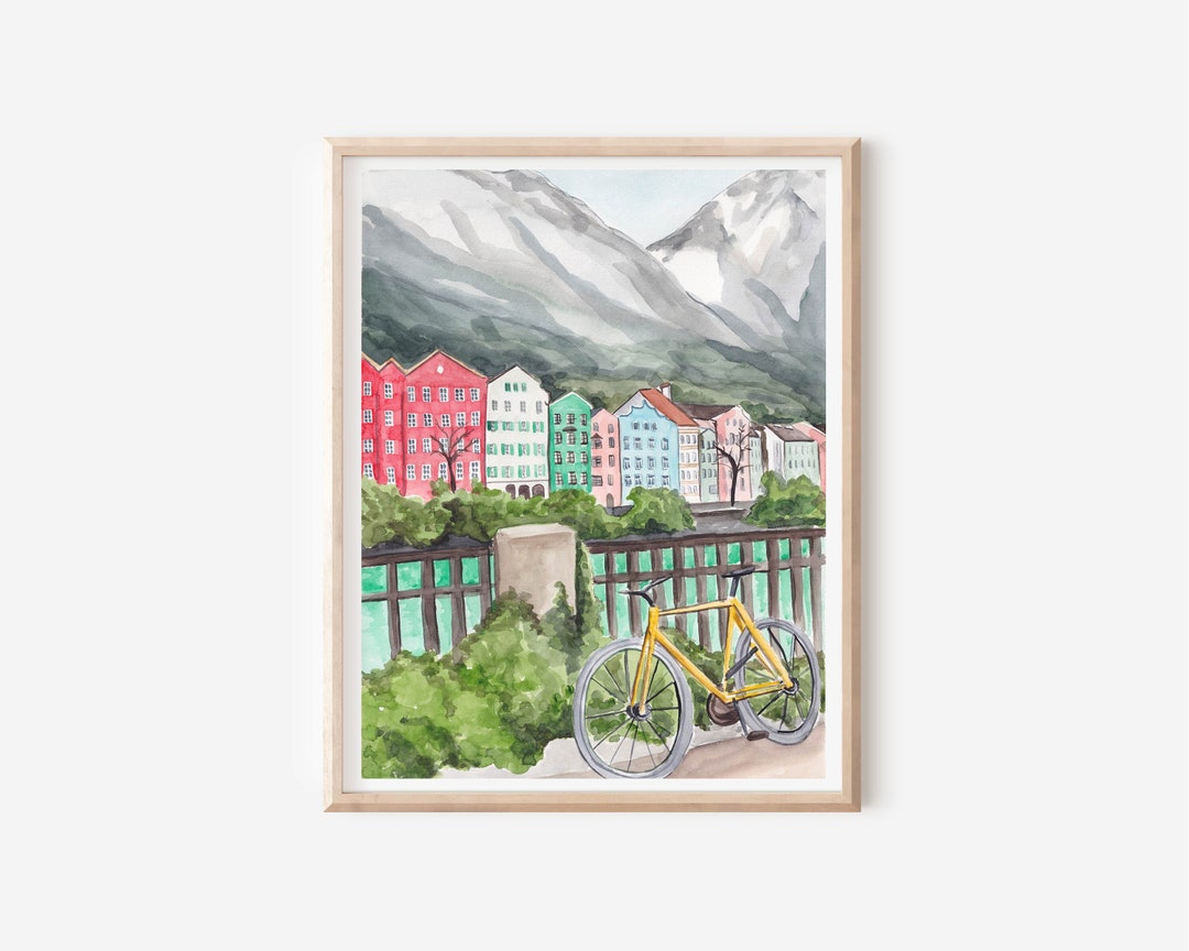 Innsbruck Print Austria Poster Innsbruck Landscape Austria Wall Art ...