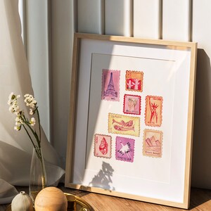Vintage Stamp Art - Stamp Poster - Grand Millenial Art - Travel Stamp ...